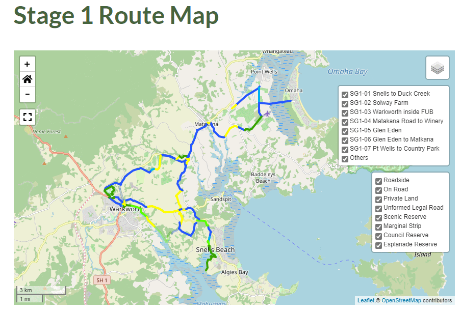 Stage 1: Warkworth to Snells Beach and Matakana – The Coastal Trail